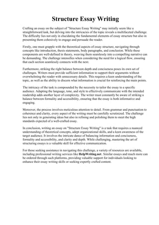 Structure Essay Writing. 004 Essay Example Structure For Argumentative ...