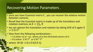 Structure from motion | PPTX