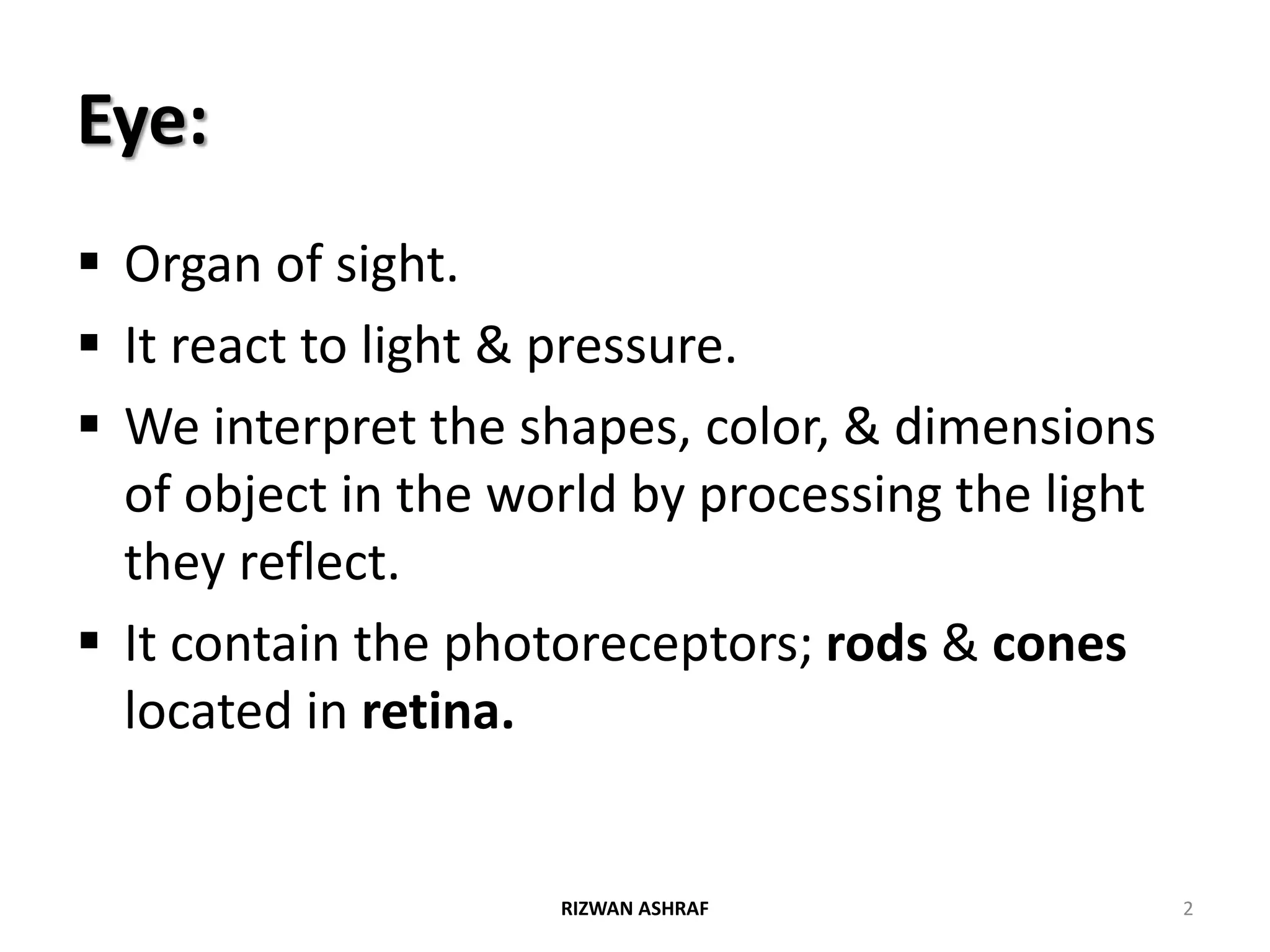 Structure & Function of Eye | PPTX