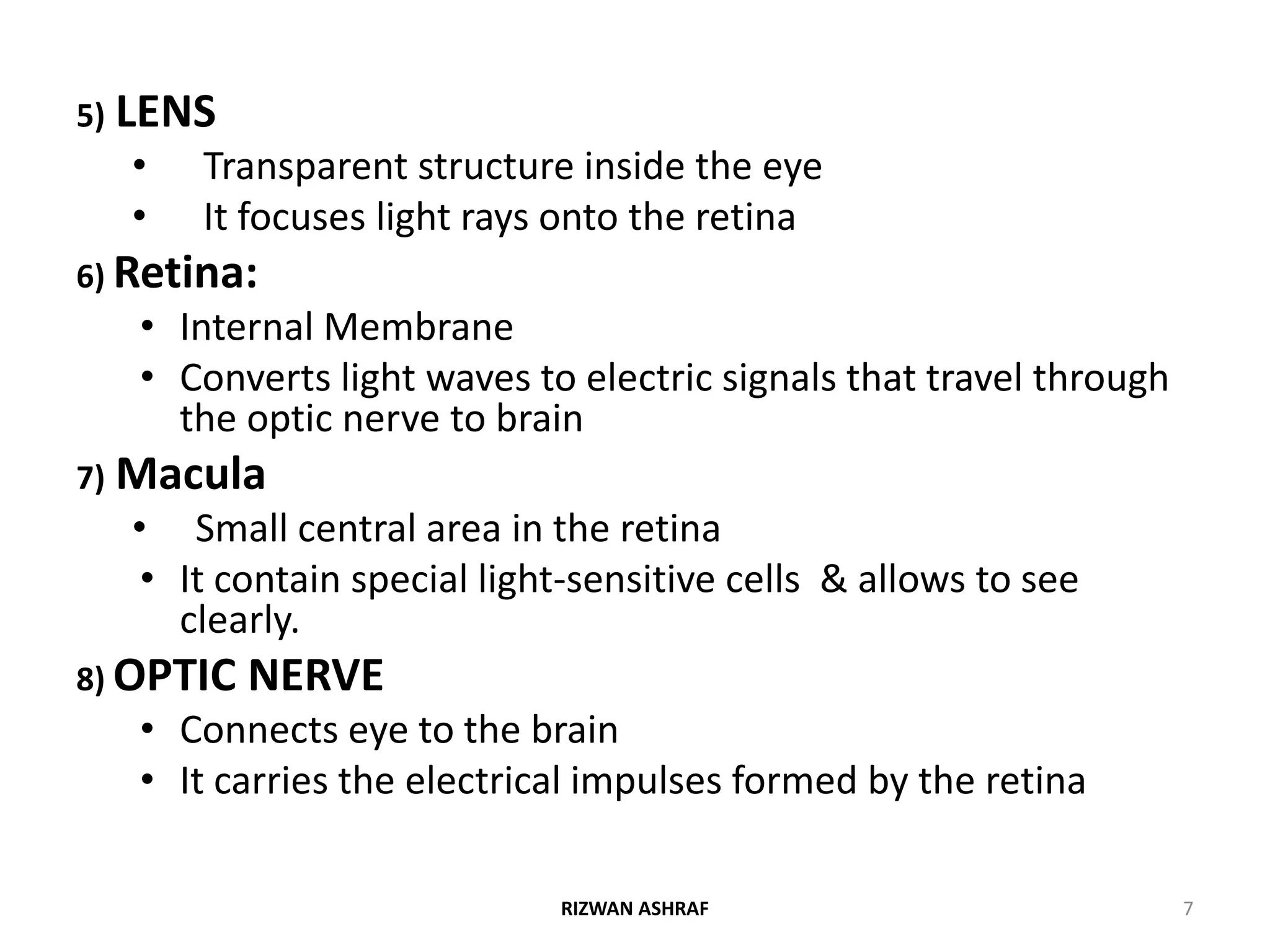 Structure & Function of Eye | PPTX