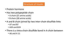 Structure& function of insulin,glucagon By Dr. Ashok KUmar Jeppu | PDF