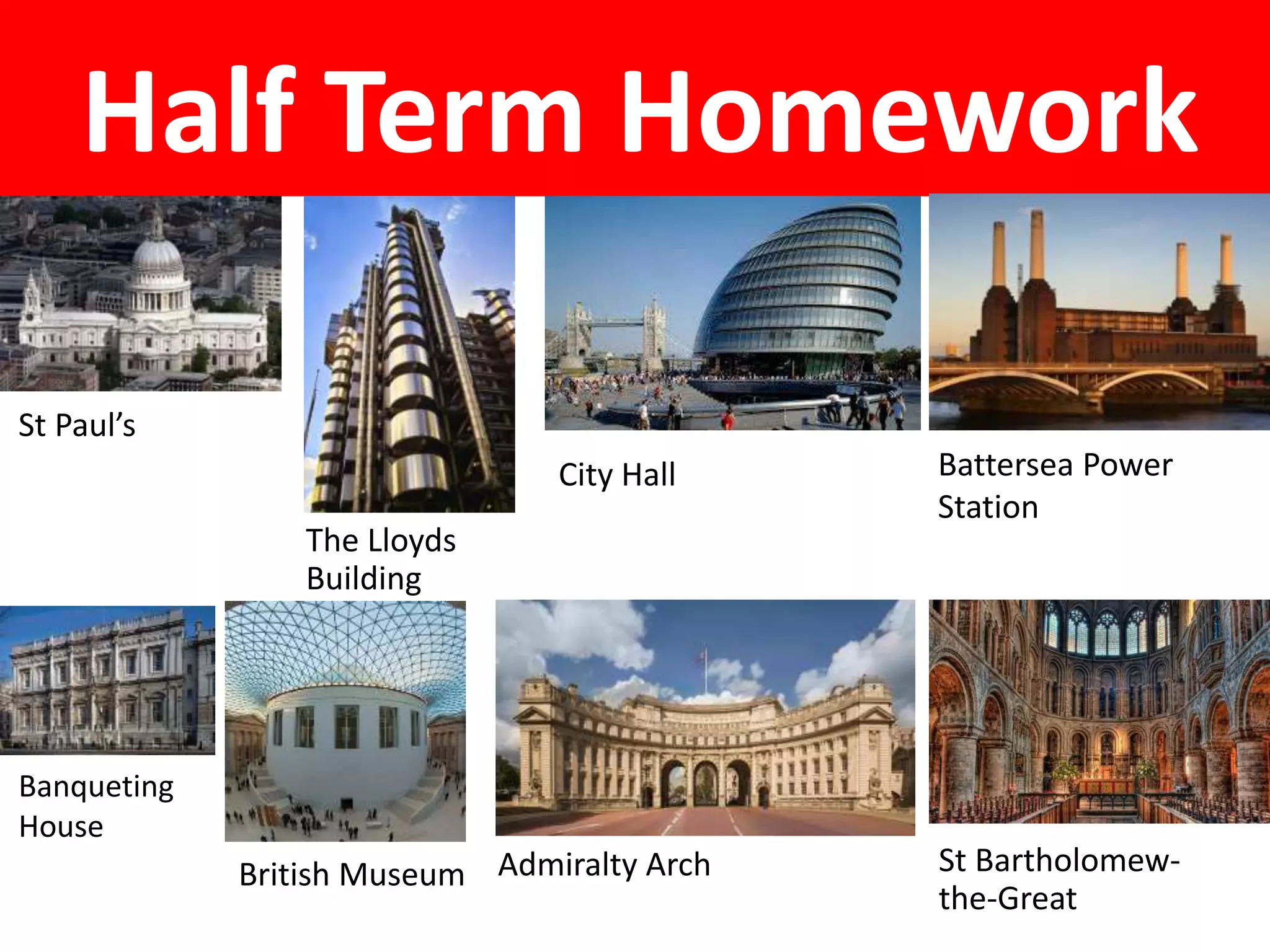 Structure half term tasks | PPTX