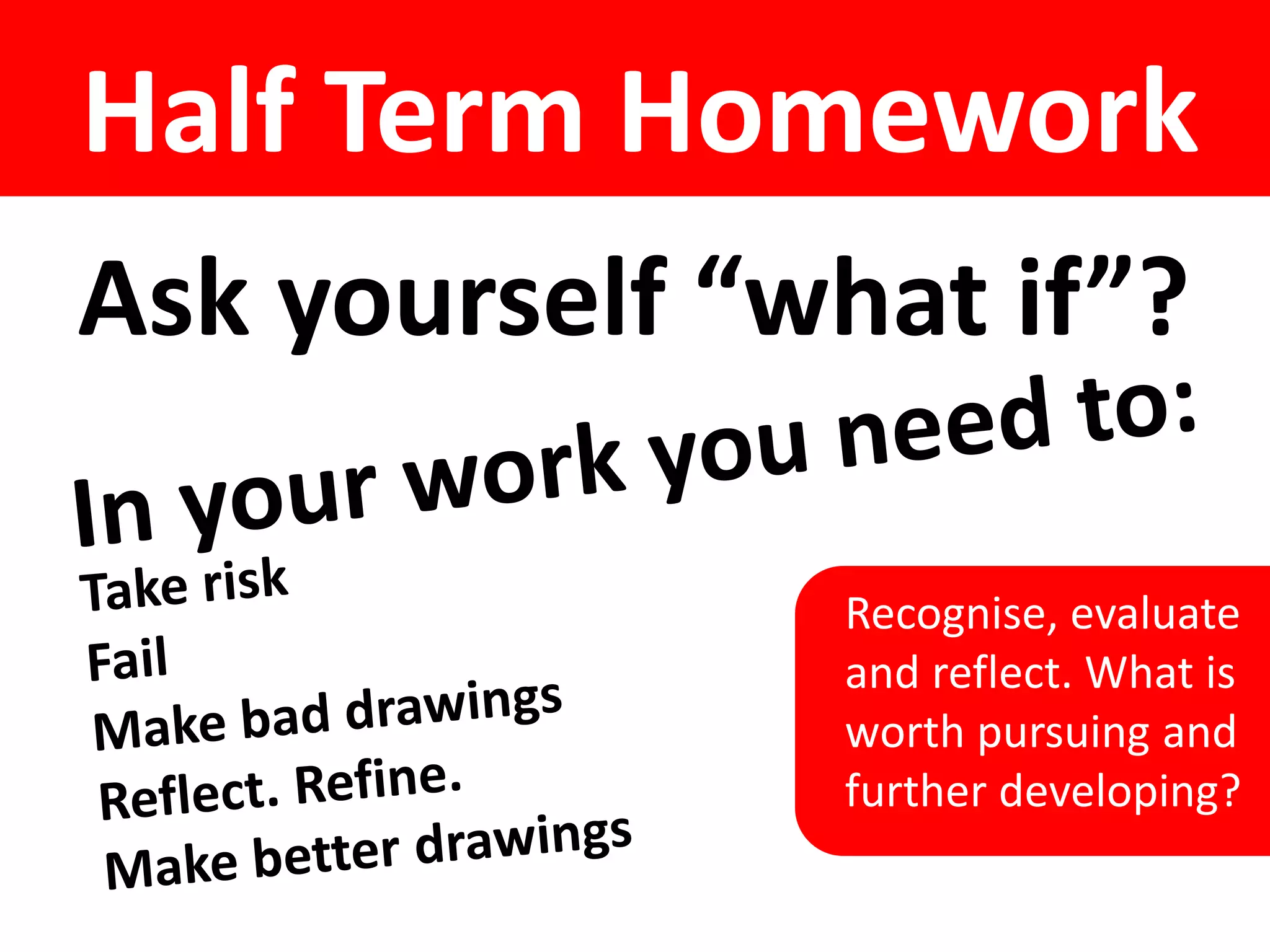 Structure half term tasks | PPTX