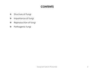 Structure, Importance and Reproduction of Fungi | PDF