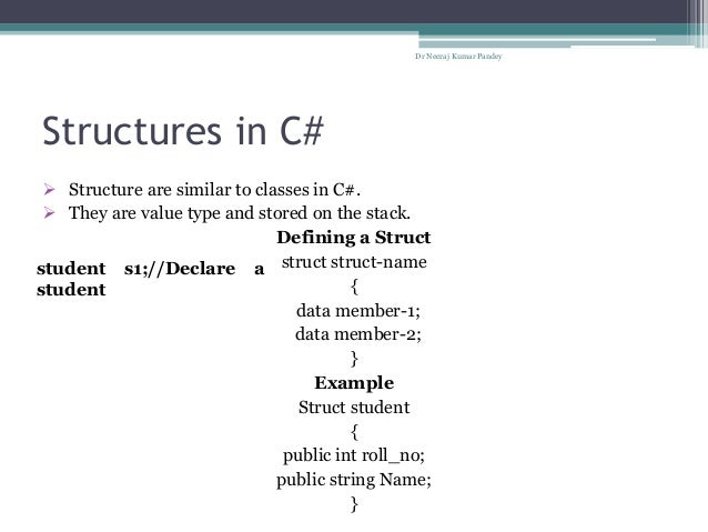 Structure in c#