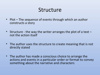 Structure in Literature | PPT