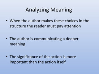 Structure in Literature | PPT