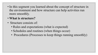 Structure in the environment | PPT
