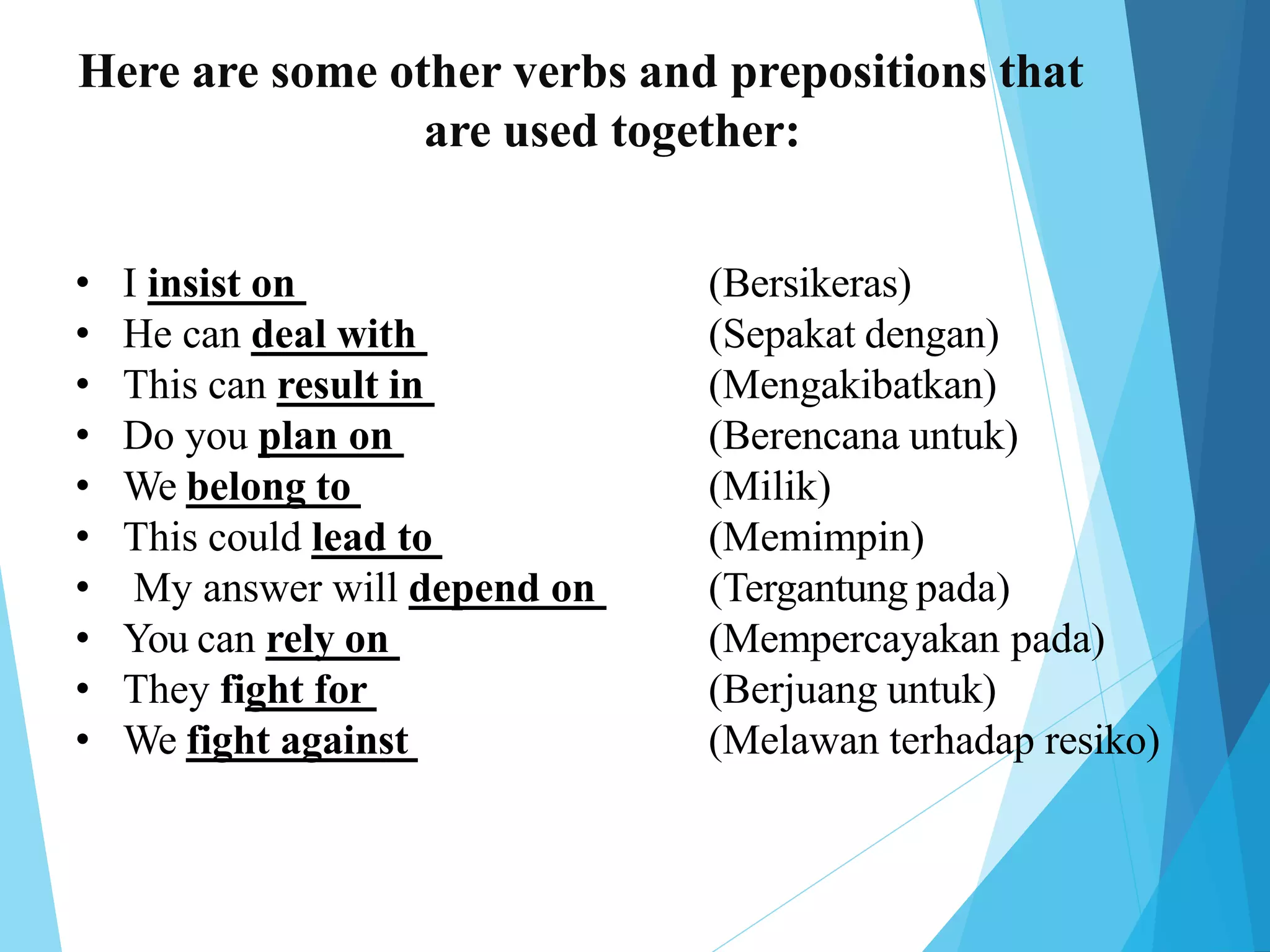 Preposition Combination Structure iv kelompok 4 materi | PPTX