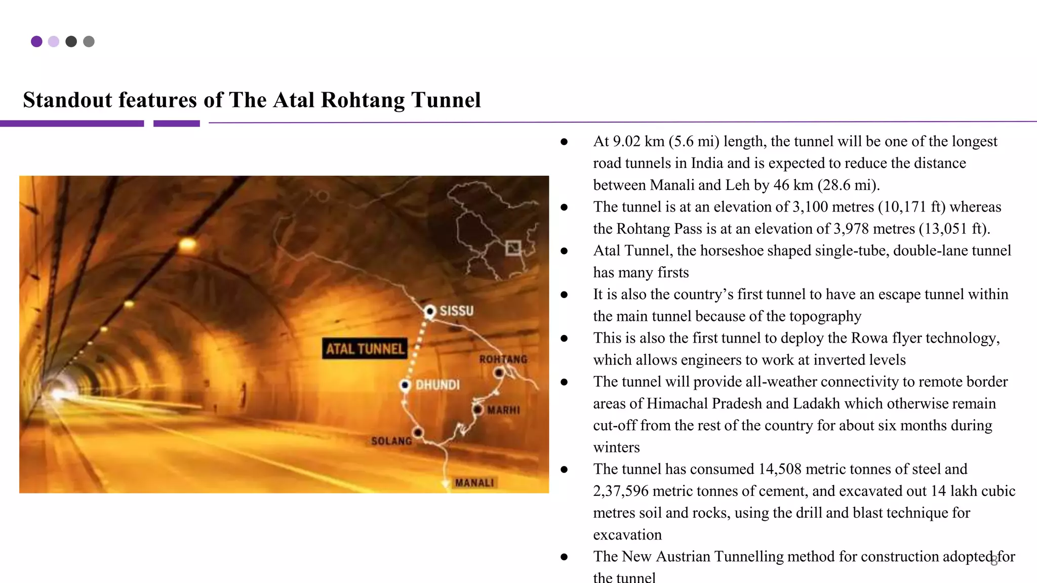 Atal Rohtang Tunnel - construction process ,challenges and features | PPTX