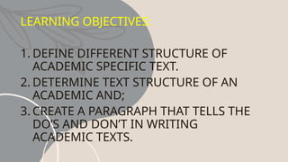 Structure of Academic Specific Text elaine.pptx