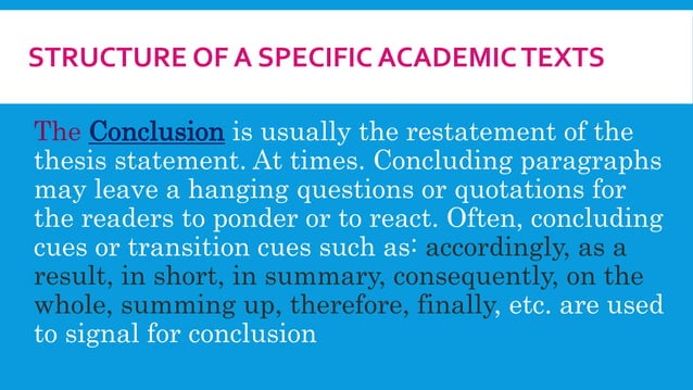 Structure of academic text | PPTX