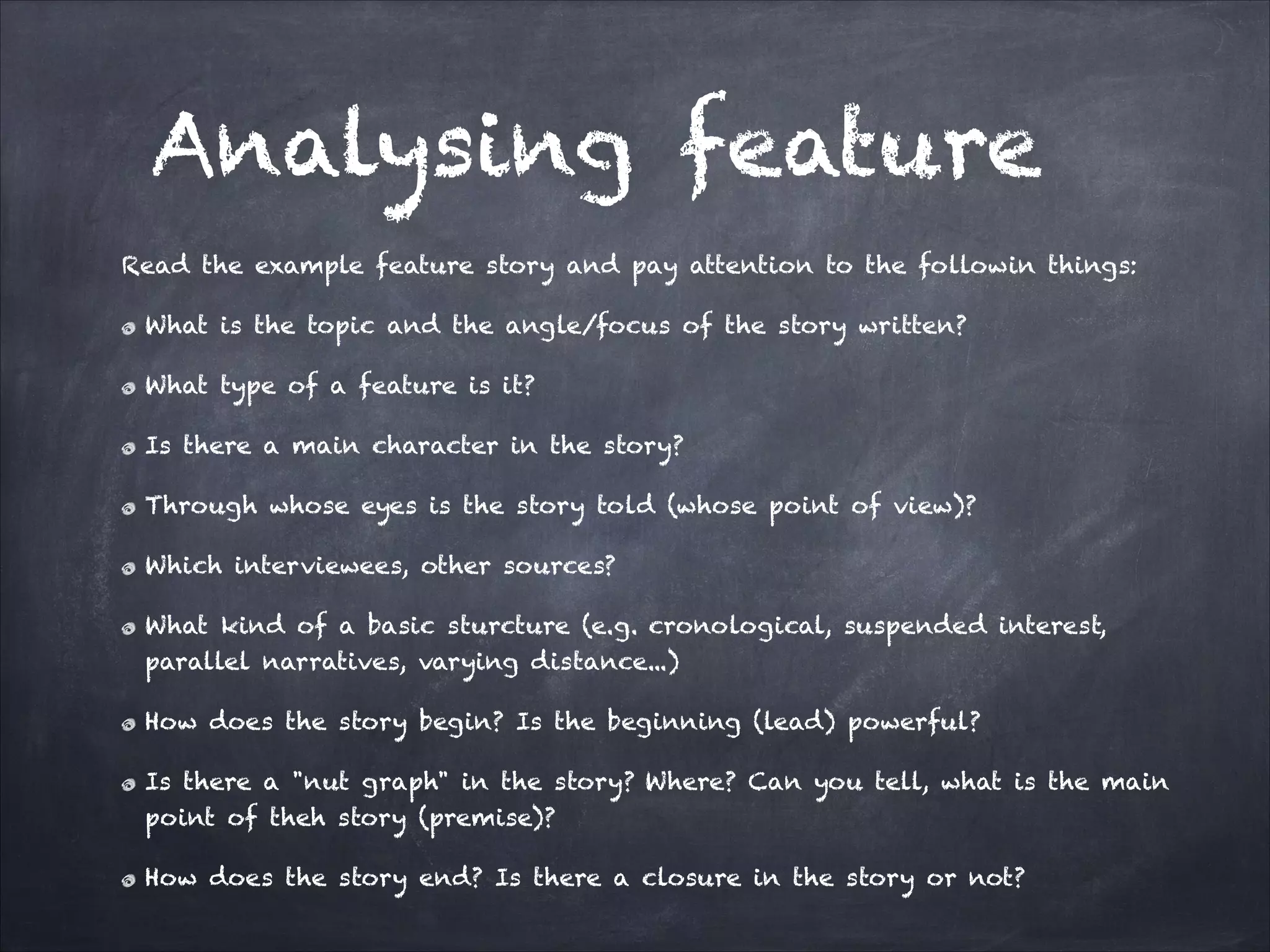 Structure of a Feature Story | PDF