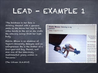 Structure of a Feature Story | PDF