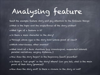 Structure of a Feature Story | PDF