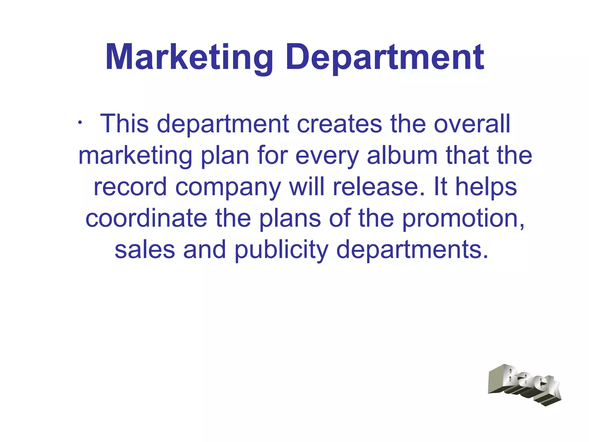 Structure Of A Major Record Label | PPT | Music | Entertainment