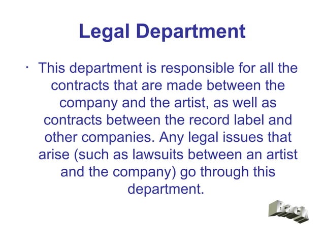 Structure Of A Major Record Label | PPT | Music | Entertainment