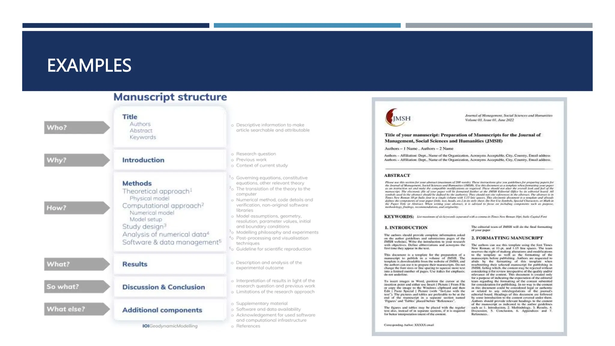 Structure of a Manuscript including differences | PPT