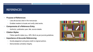 Structure of a Manuscript including differences | PPT