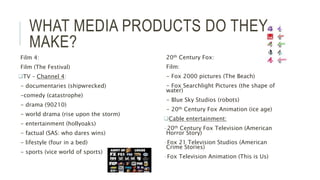 Structure of a media sector | PPTX | Home Entertainment Systems ...