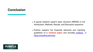 Structure of a medical paper writing essential elements and reporting ...