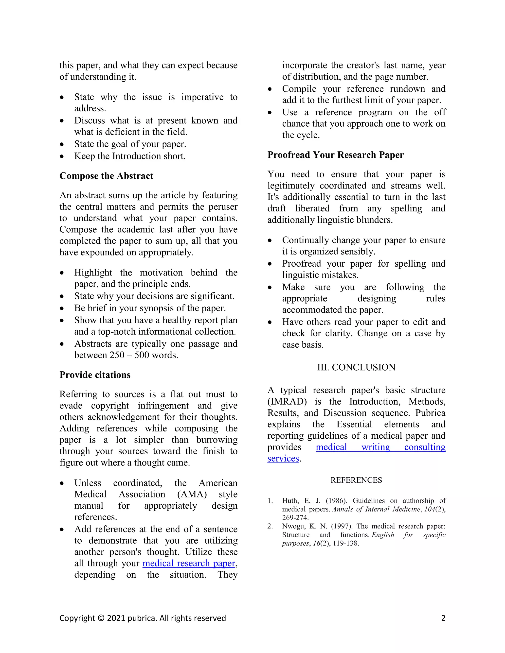Structure of a medical paper writing essential elements and reporting ...