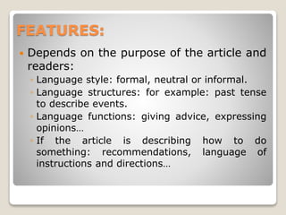 Structure of an article | PPTX