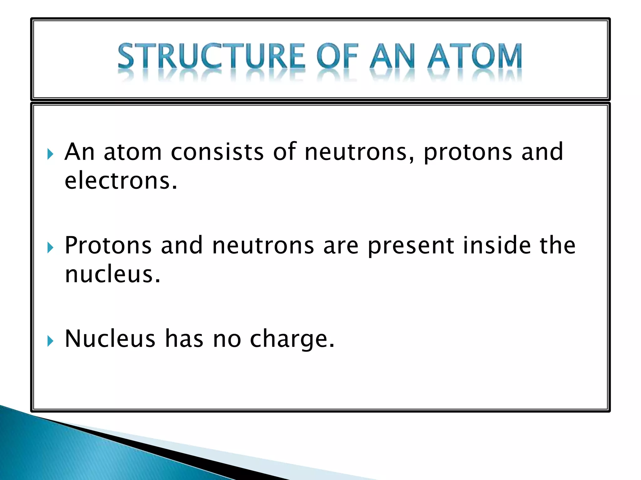 Structure of an atom | PPTX