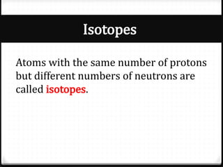 Structure of an Atom, Particle Model, Subatomic Particles | PPTX