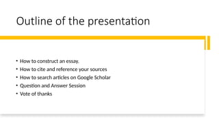 STRUCTURE OF AN ESSAY. How to write an essay. | PPT