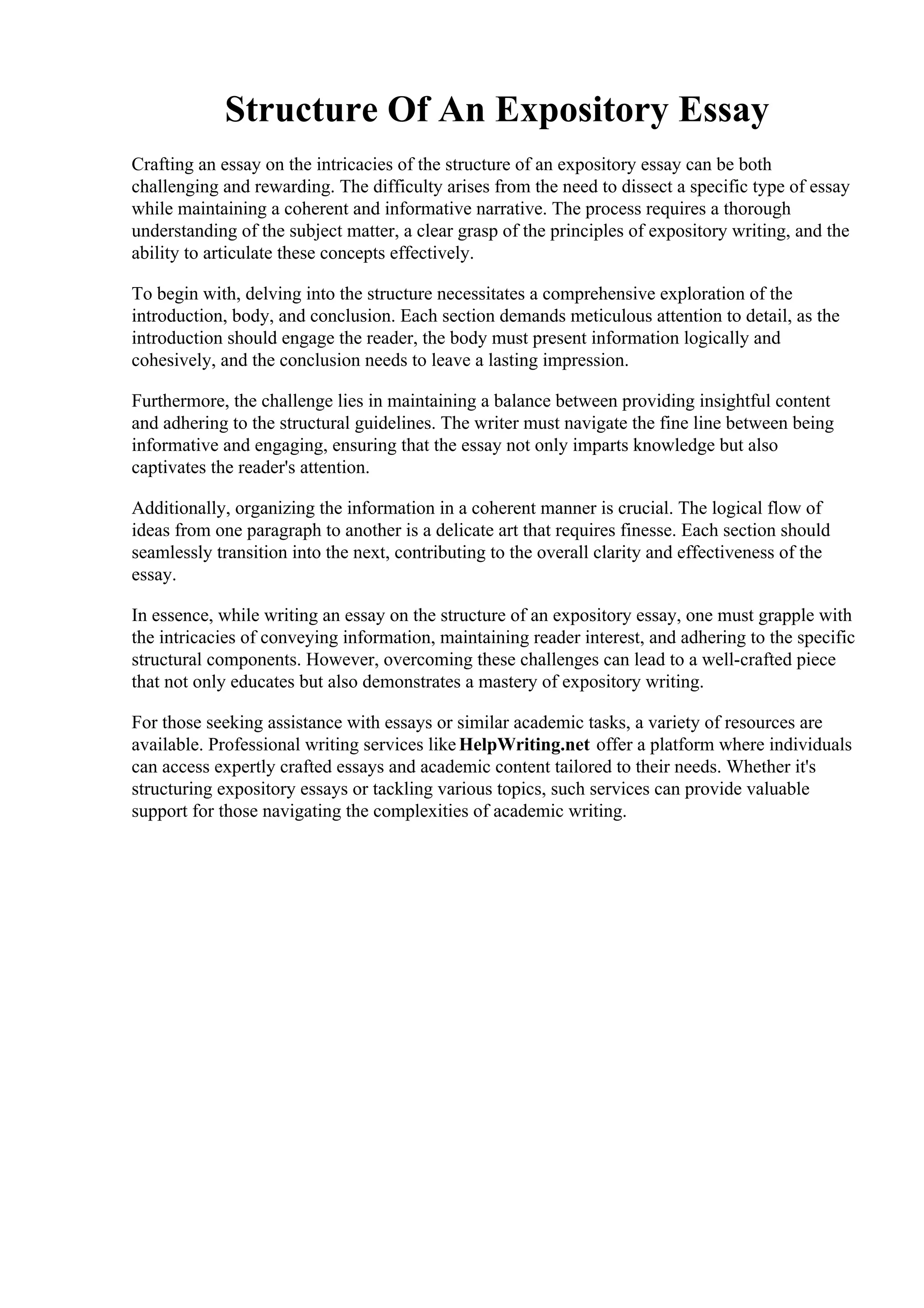 Structure Of An Expository Essay.pdf