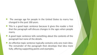 Structure of a Paragraph. Descriptive Paragraph | PPTX