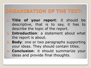 Structure of a report | PPT