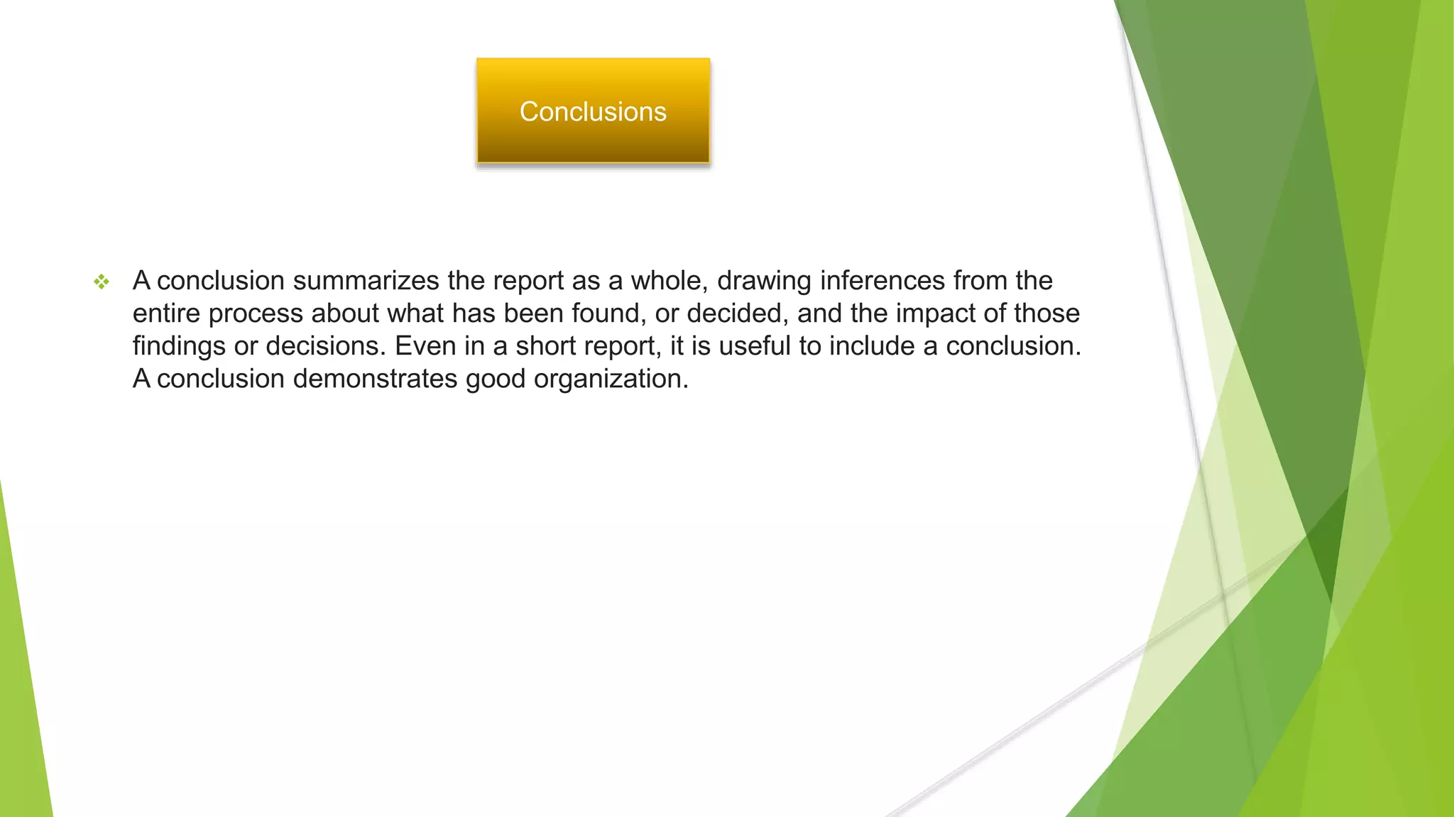Structure of a report | PPTX