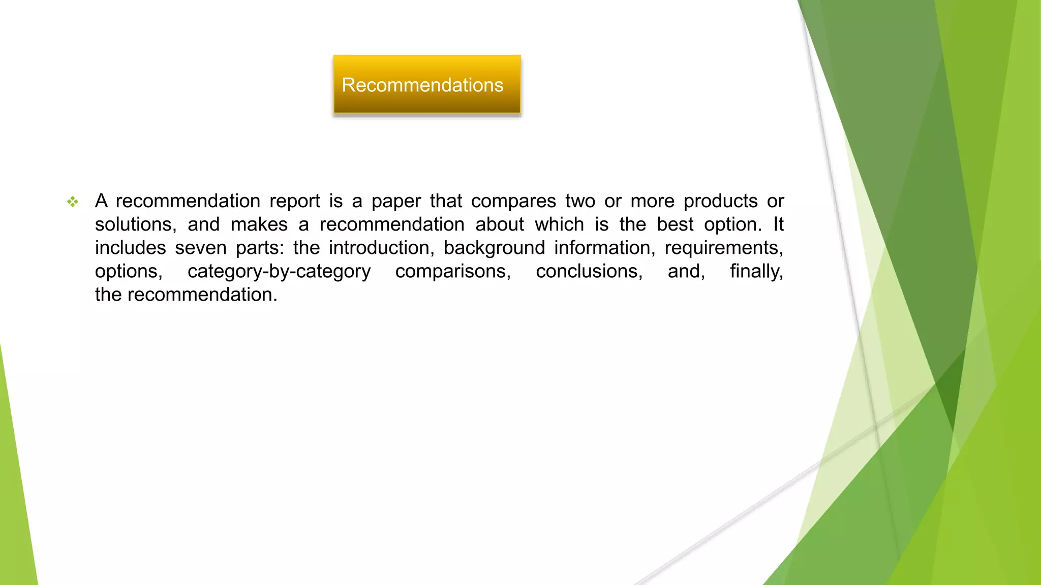 Structure of a report | PPTX