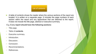 Structure of a report | PPTX