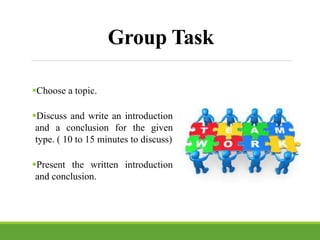 Structure of a Speech (Introduction & Conclusion) | PPTX
