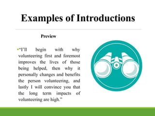 Structure of a Speech (Introduction & Conclusion) | PPTX