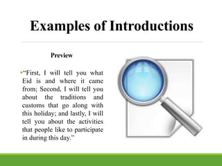 Structure of a Speech (Introduction & Conclusion) | PPTX