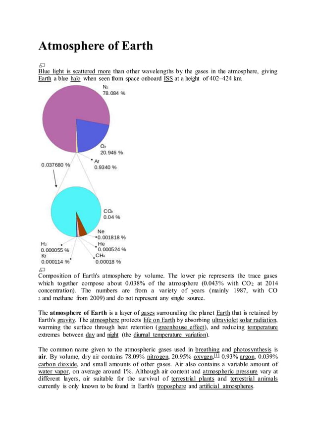 Structure of atmosphere | PDF