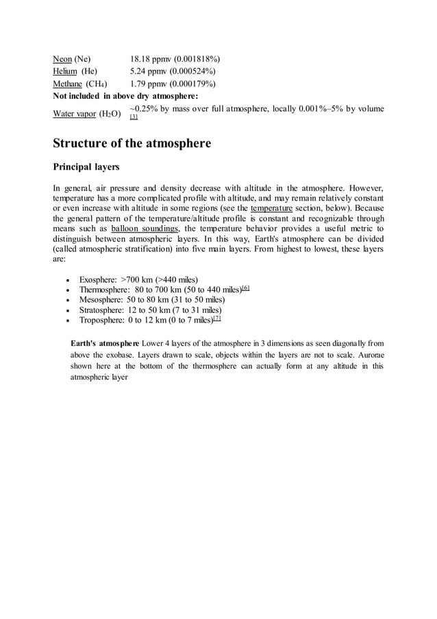 Structure of atmosphere | PDF