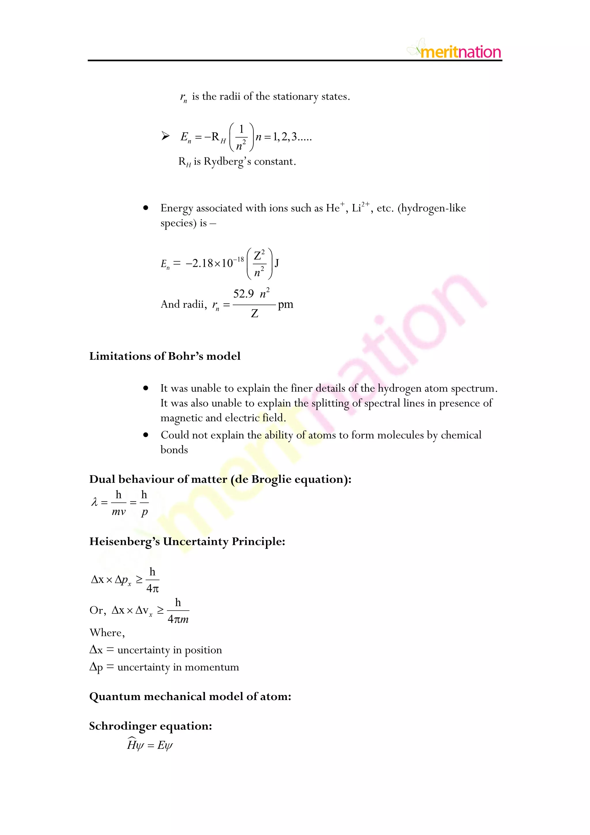 Structure of atom | PDF