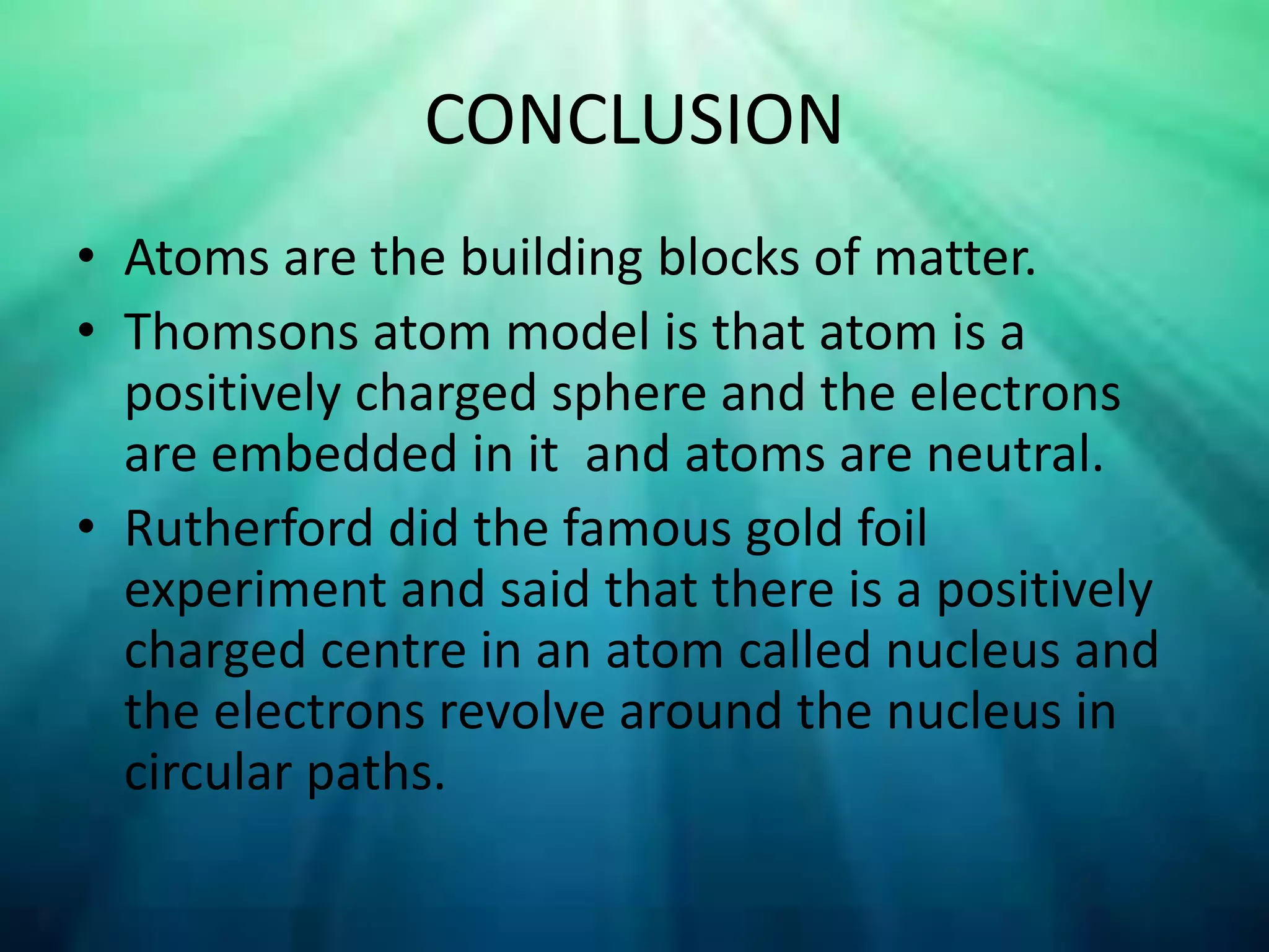 Structure of atom | PPTX