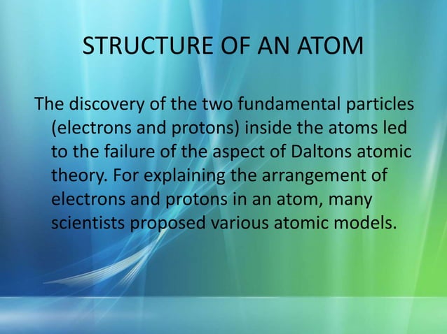Structure of atom | PPTX