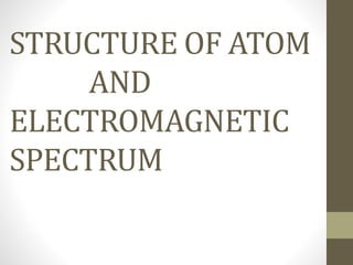 Structure of atom and EM spectrum | PPT