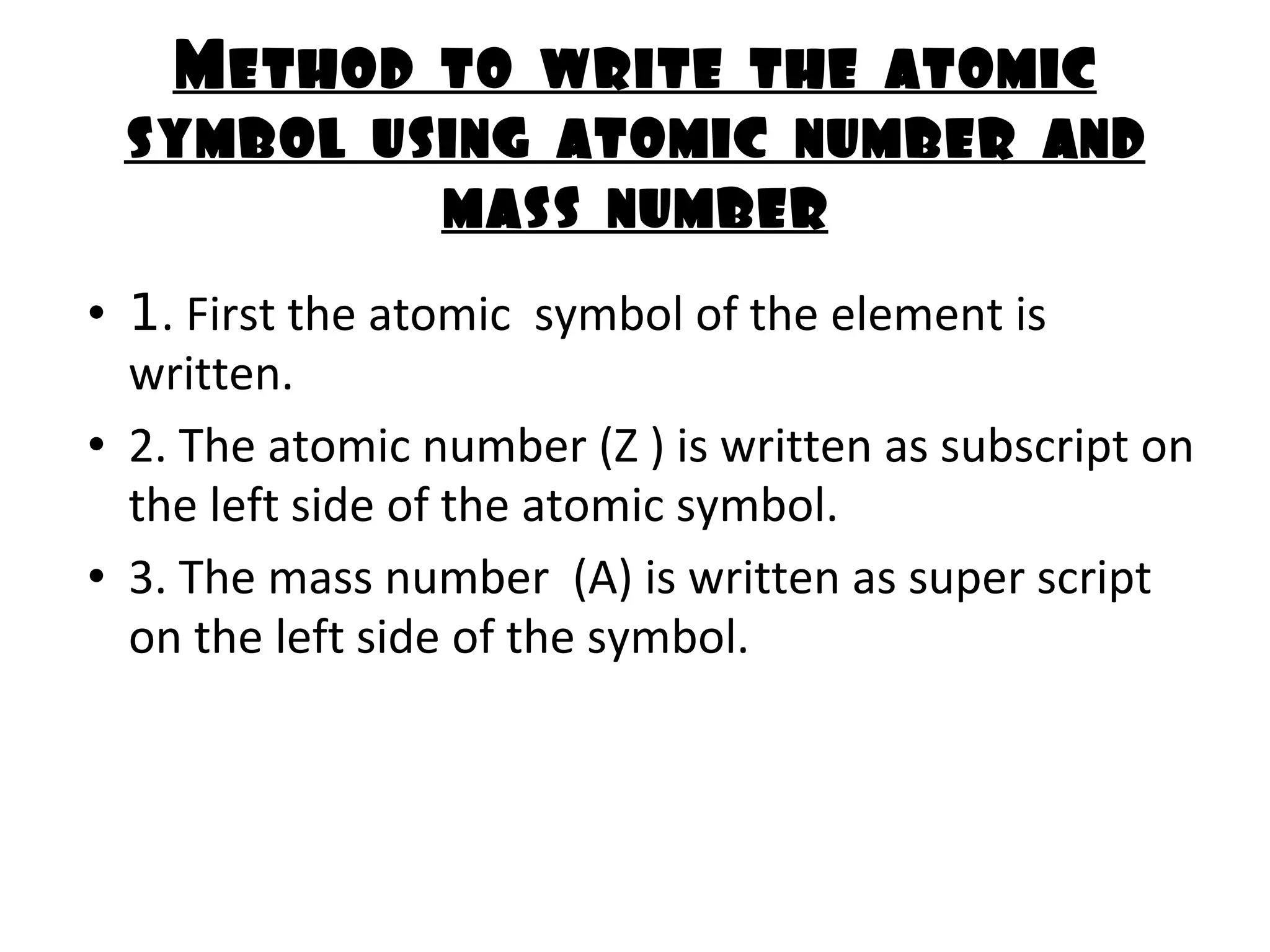 Structure Of Atom Igcse Ppt