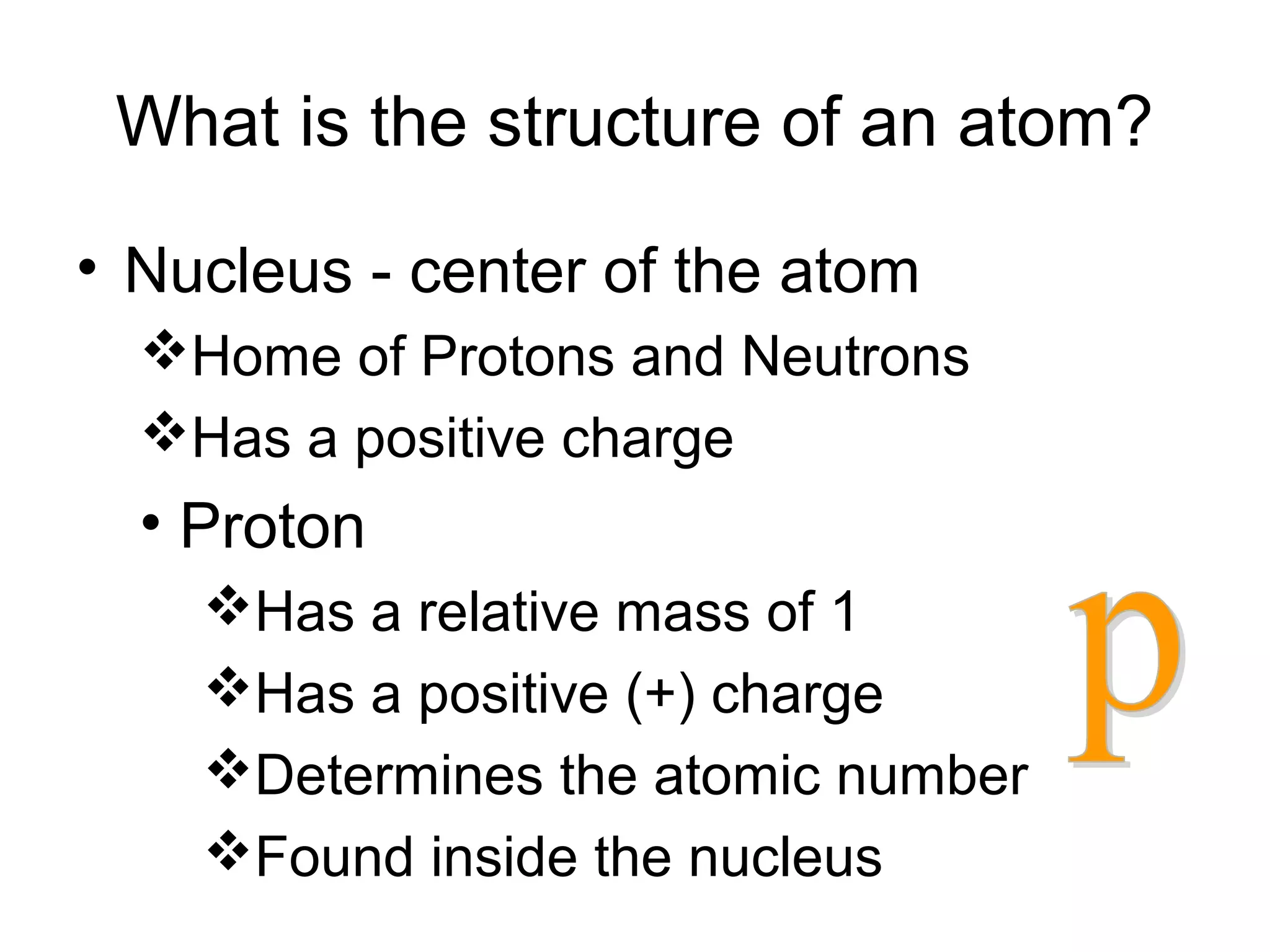 The Structure of an Atom | PPT