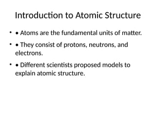 Structure_of_Atoms_Final.pptx for class9 | PPTX