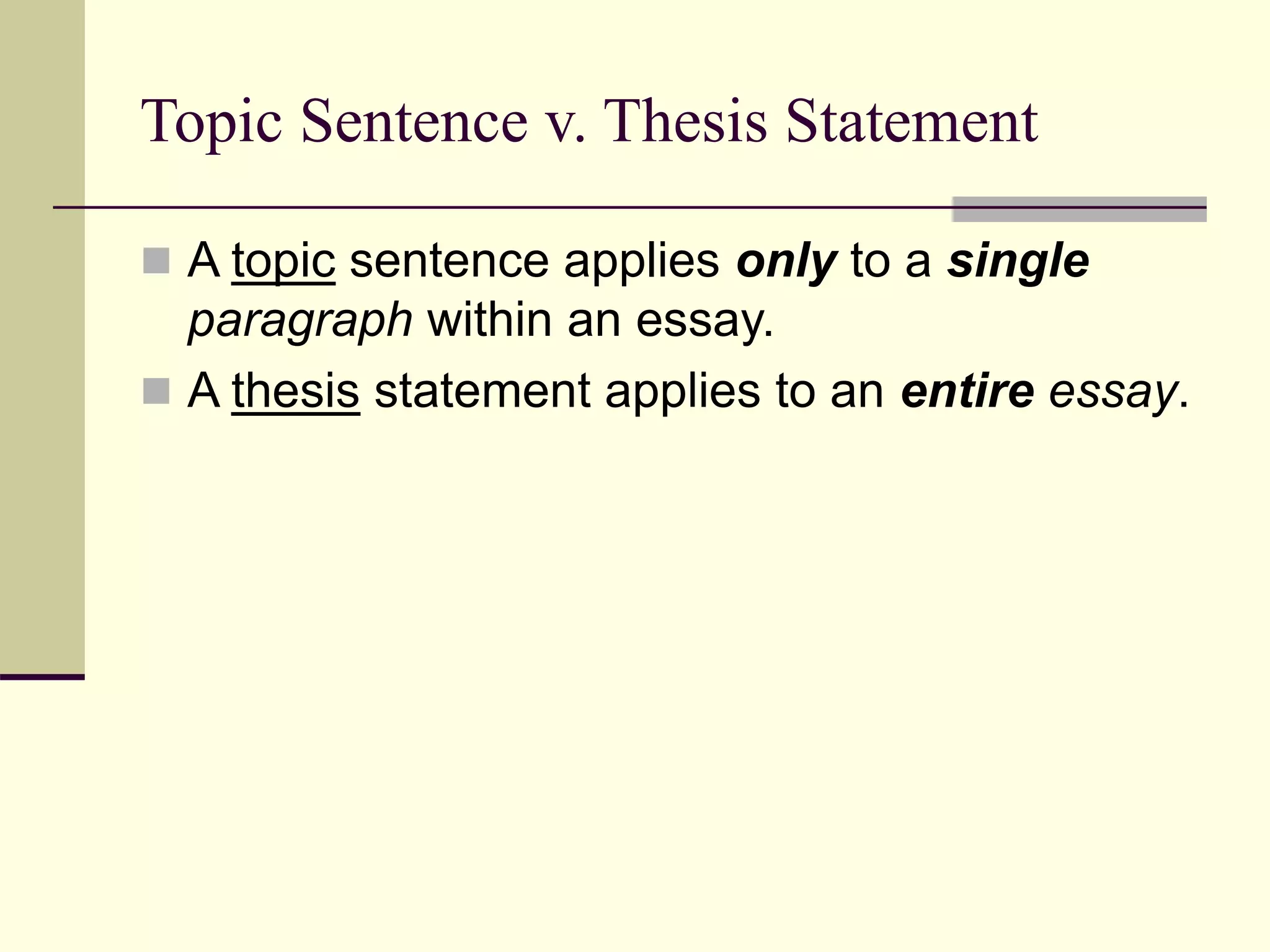 Structure of a Topic Sentence.ppt