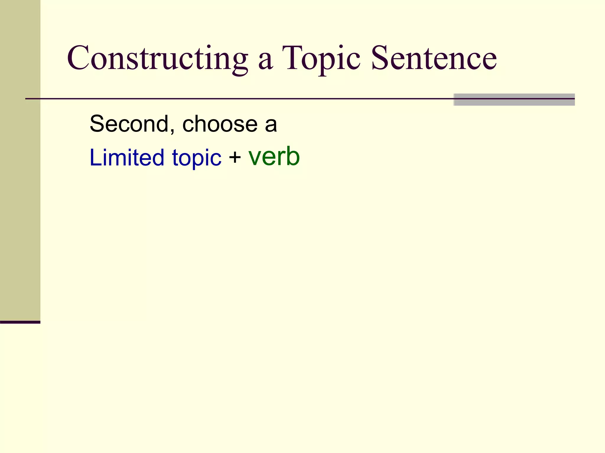 Structure of a Topic Sentence.ppt